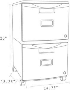 4 Top 2-Drawer Plastic File Cabinets For Work & Personal Use